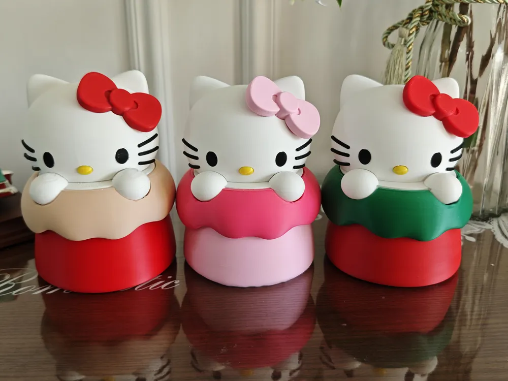 Hello Kitty Christmas Storage Box Candy Jar Snack Box Trinket Box ...