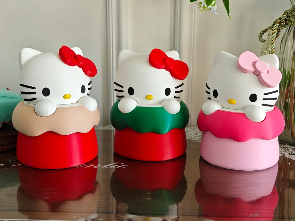 Hello Kitty Christmas Storage Box Candy Jar Snack Box Trinket Box ...