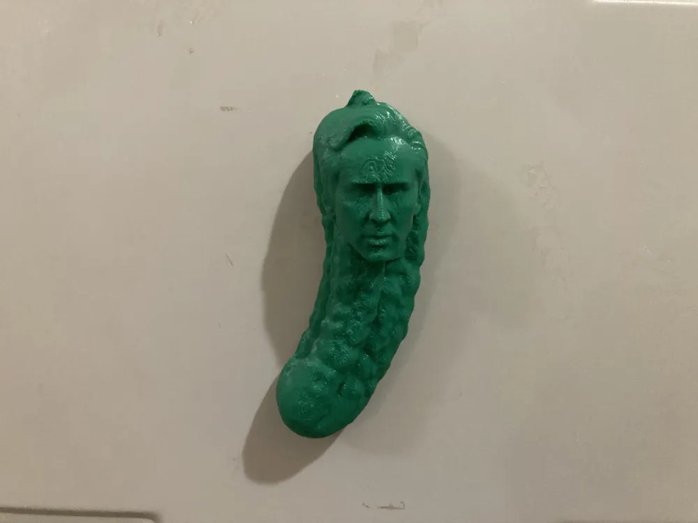 Picolas Cage / Pickle Nick Fridge Magnet - Free 3D Print Model - MakerWorld