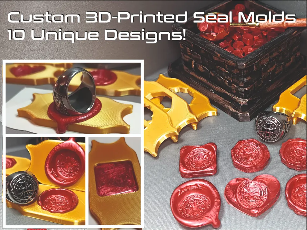 Custom 3D-Printed Seal Molds – 10 Unique Designs! by 3D.printing ...