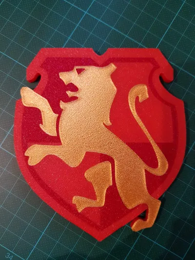 Hogwarts Legacy House Crest - Gryffindor flat by Kuga - MakerWorld