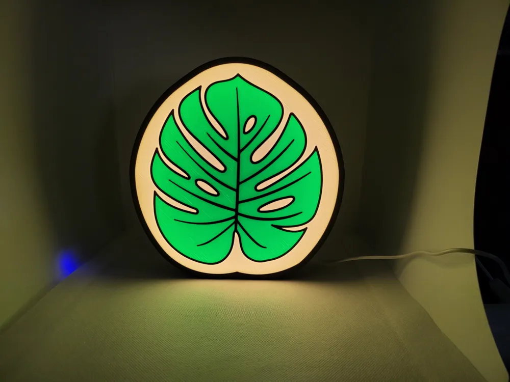 Monstera Leaf LED Lamp by Tyler - MakerWorld