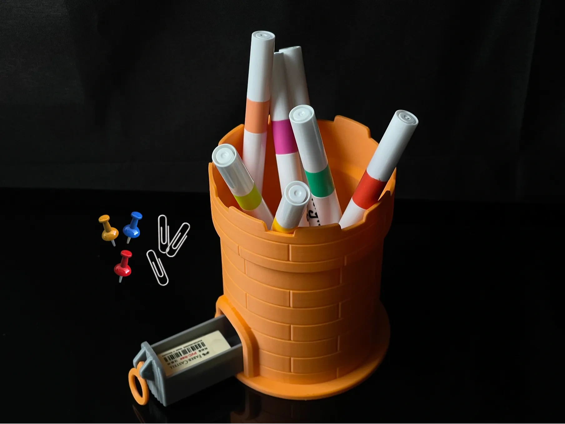 Drawer Castle Pen Holder by 上进的up主 - MakerWorld