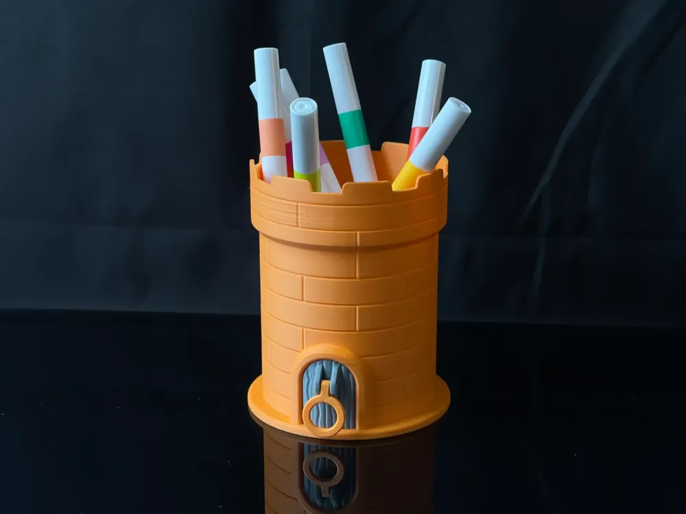 Drawer Castle Pen Holder by 上进的up主 - MakerWorld