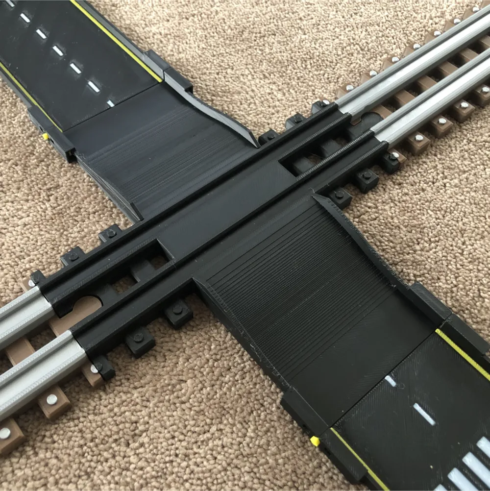 Tiny Train x Toy Car Road - Road Track Crossing by Pete - MakerWorld