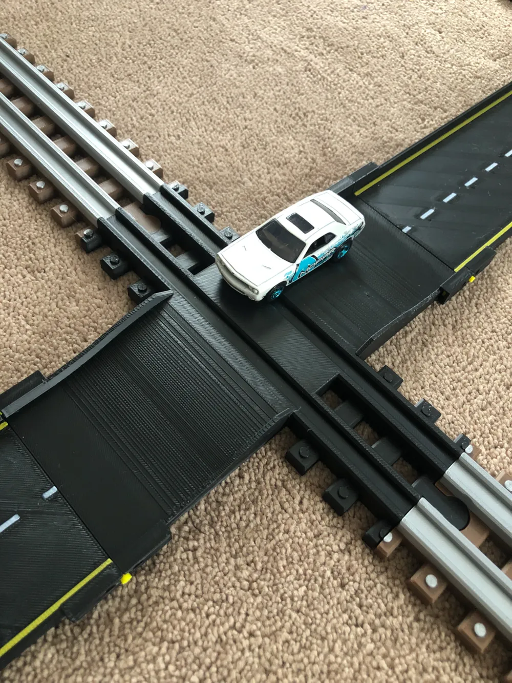 Tiny Train x Toy Car Road - Road Track Crossing by Pete - MakerWorld