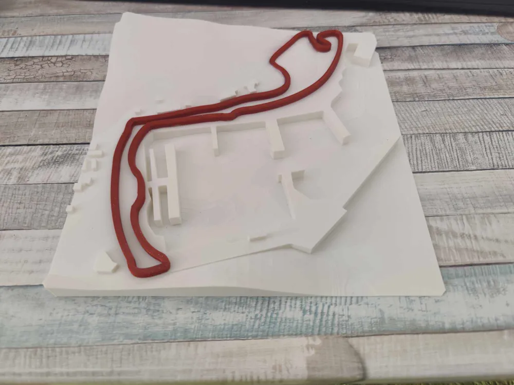 F1 Monaco Circuit 3D Map / Multicolor / Topographic by Akhto Designs ...