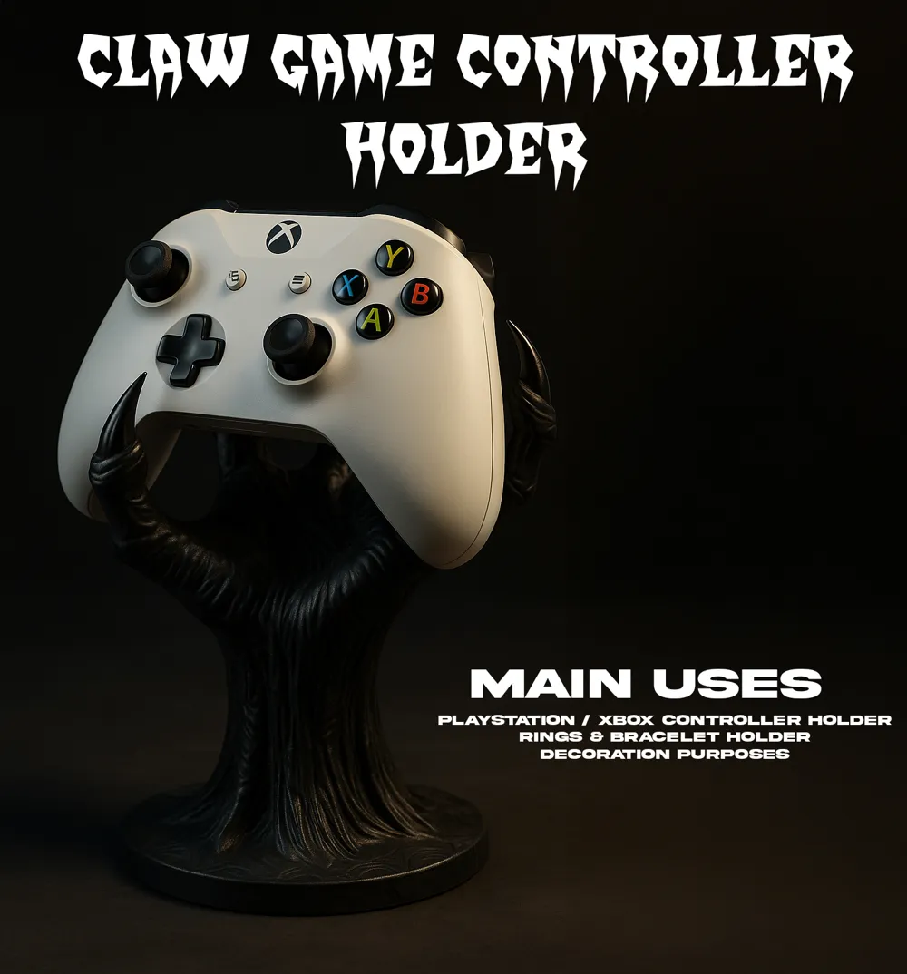 Claw Game Controller Holder – PS5 / Xbox Stand - Free 3D Print Model ...