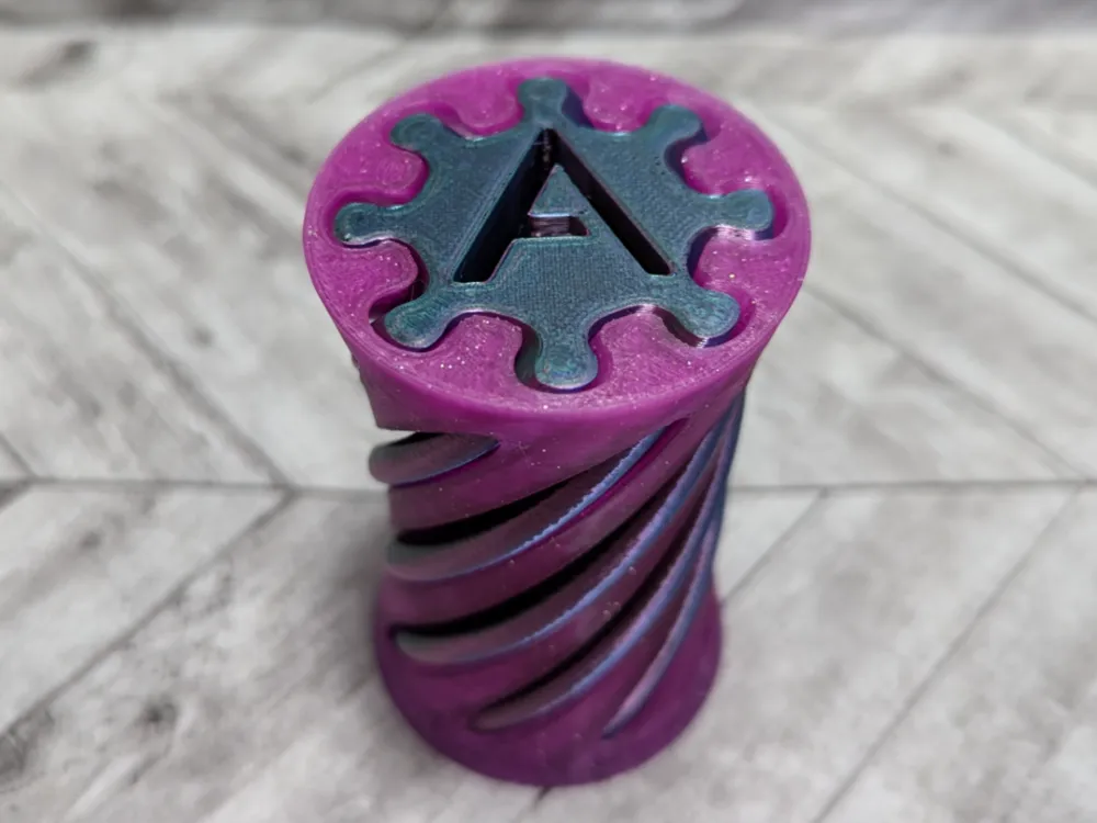 Spiral Fidget Letter A Passthrough Toy 180 Degrees by FPF Designs ...