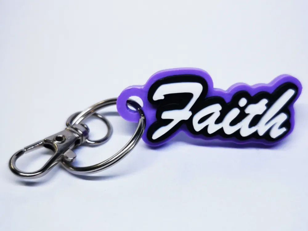 Personalized Keychain Faith by VR3d Printing MakerWorld: Download Free ...