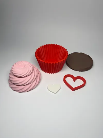 Valentine's Day Cupcake Box by SpaceBoy MakerWorld: Download Free 3D Models
