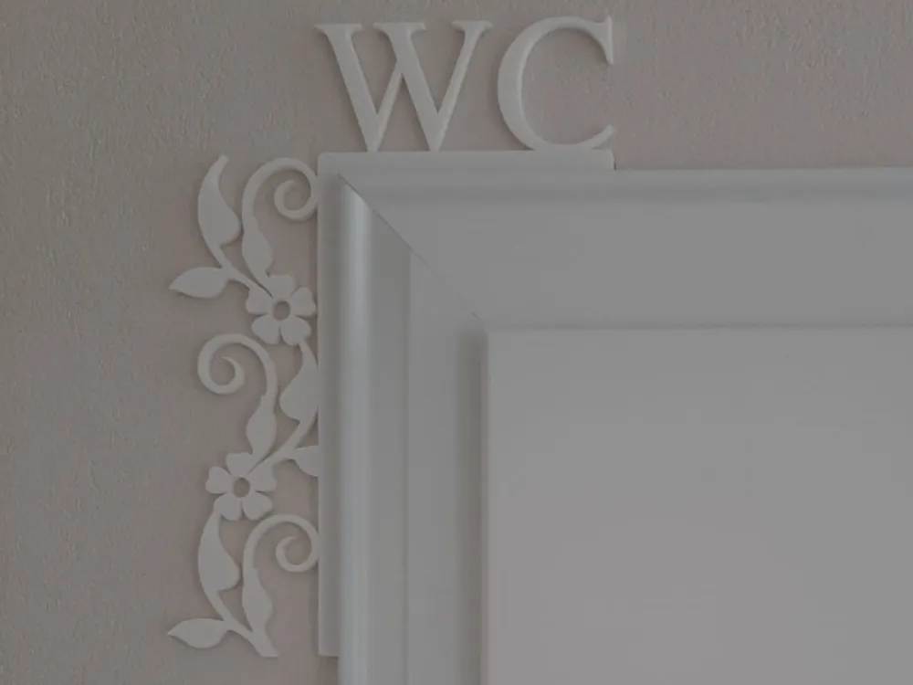 WC / Cloakroom Decorative Sign - Free 3D Print Model - MakerWorld