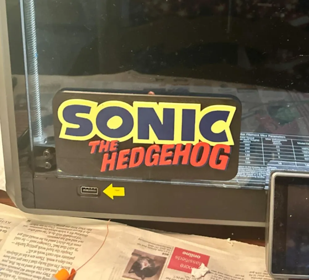 Sonic the Hedgehog Decorative Sign by 2BitTommy - MakerWorld