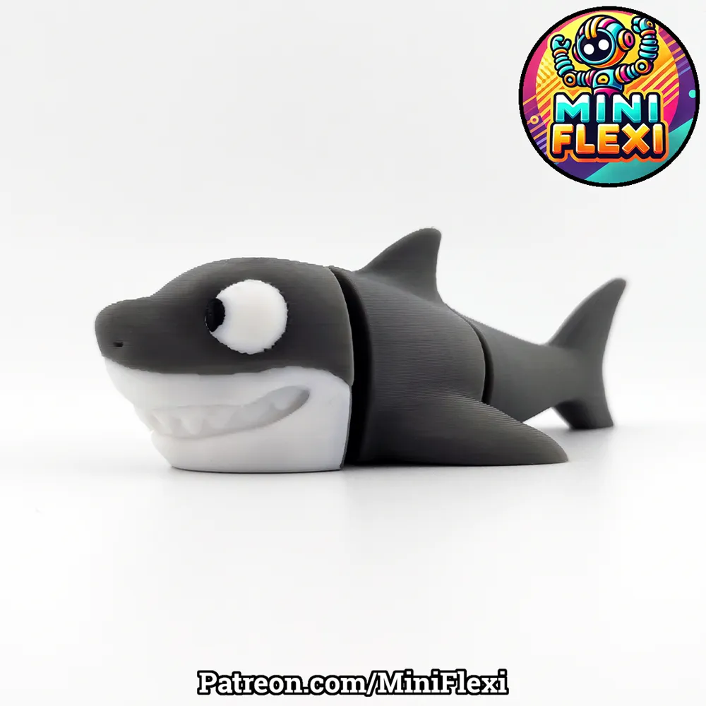 Mini Flexi Shark - No Support Articulated - Free 3D Print Model ...