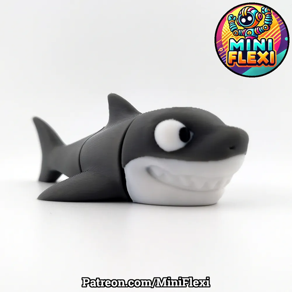 Mini Flexi Shark - No Support Articulated - Free 3D Print Model ...