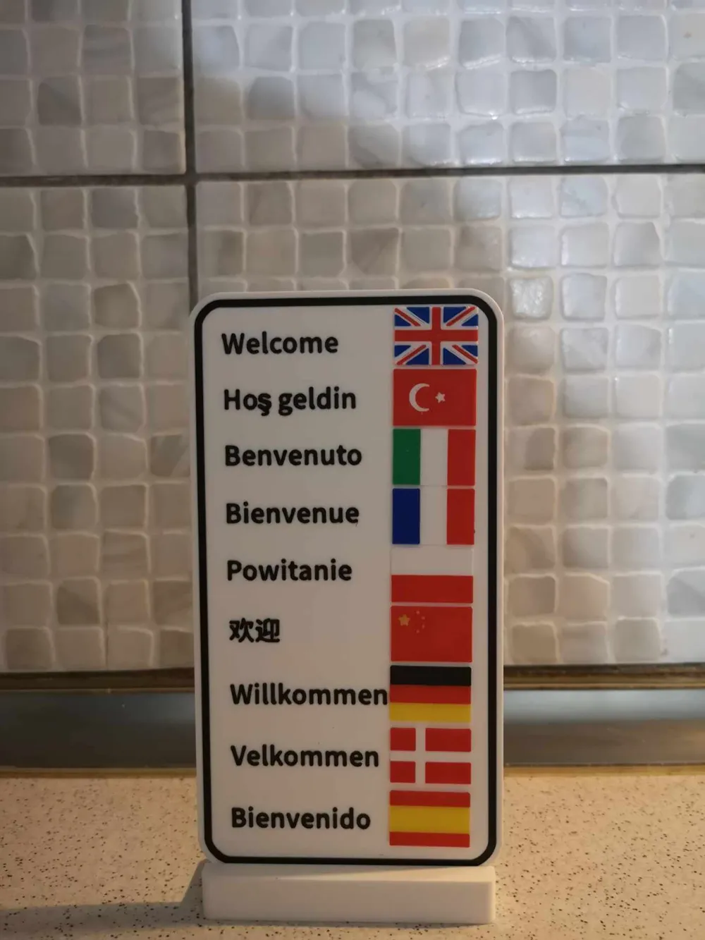 Multilingual Welcome Sign w/ Flags (glue required) by Unknown_Soldier ...