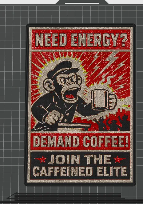 Demand Coffee Propaganda Poster Art - Free 3D Print Model - MakerWorld