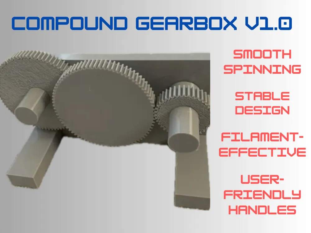 Fully 3D Printed Compound Gear Ratio Demonstrator by ShP24 - MakerWorld