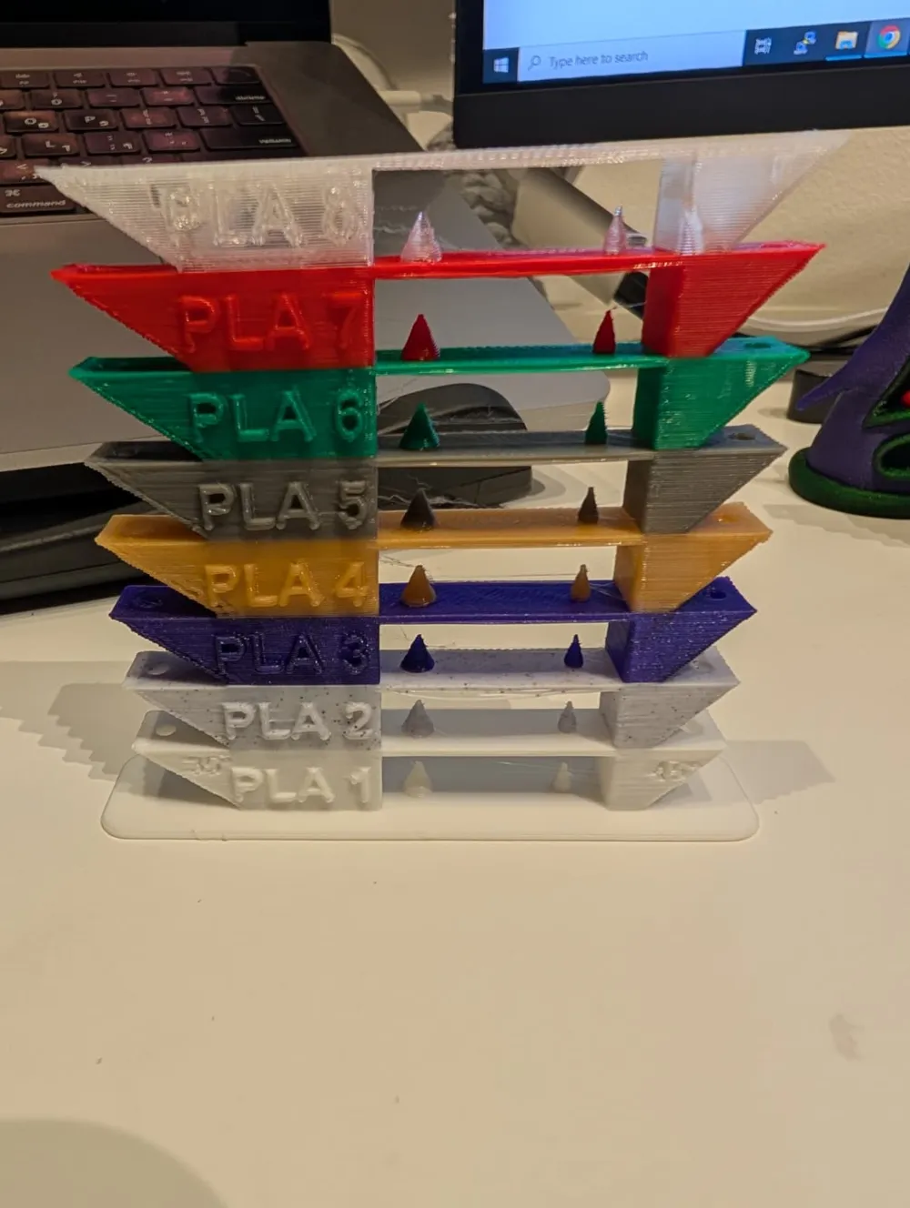 Multicolor Print Test Tower (AMS: Up to 8 colors) Remixed by Alex.M ...
