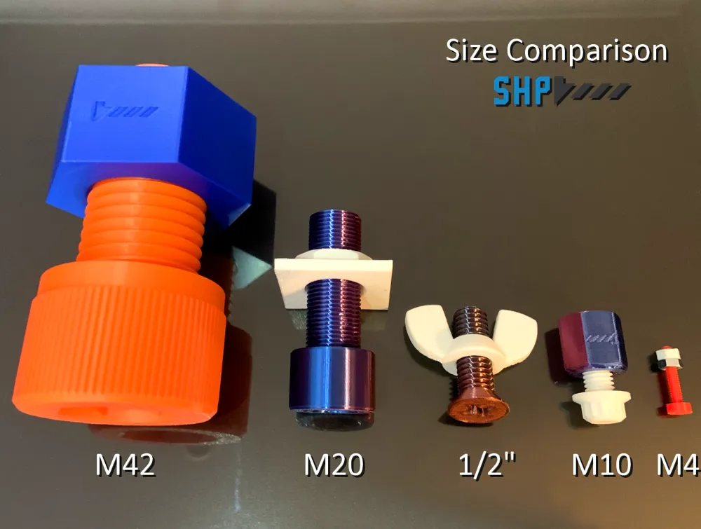 STL Hardware Components – M42 Nut and Bolt by STL Hardware Parts ...