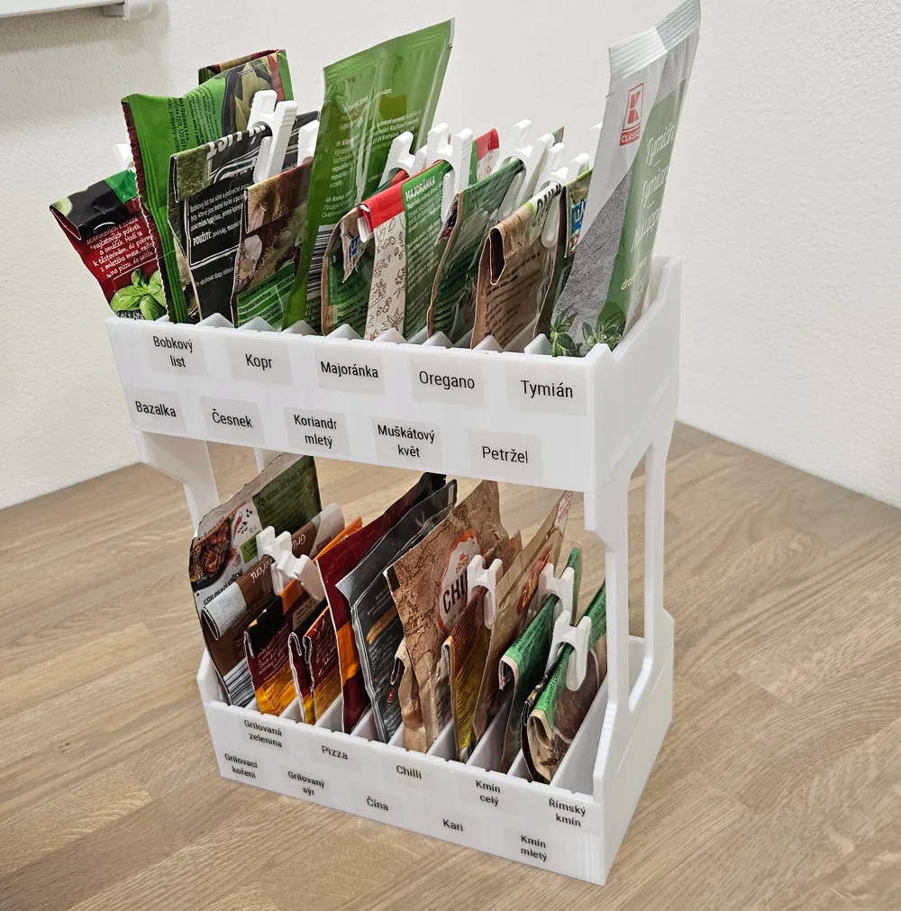 Stackable Modular Kitchen Pack Organizer (Spices) - Free 3D Print Model ...