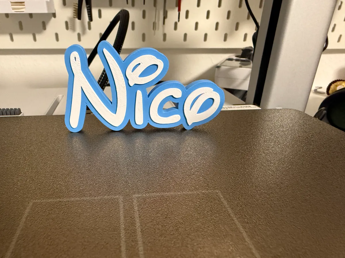 Nico in Disney Font - Free 3D Print Model - MakerWorld