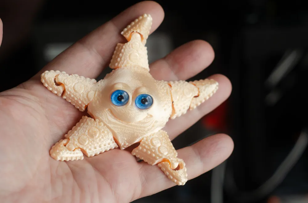 Smiley Starfish – Cute Flexible 3D Printed Toy - Free 3D Print Model ...