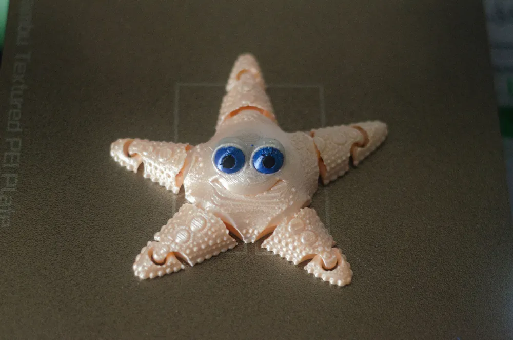 Smiley Starfish – Cute Flexible 3D Printed Toy - Free 3D Print Model ...