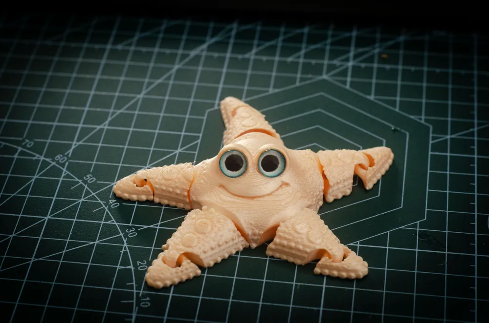 Smiley Starfish – Cute Flexible 3D Printed Toy - Free 3D Print Model ...