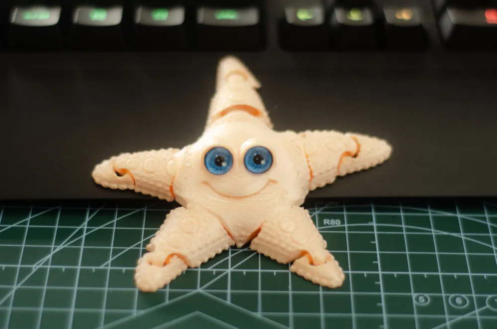 Smiley Starfish – Cute Flexible 3D Printed Toy - Free 3D Print Model ...