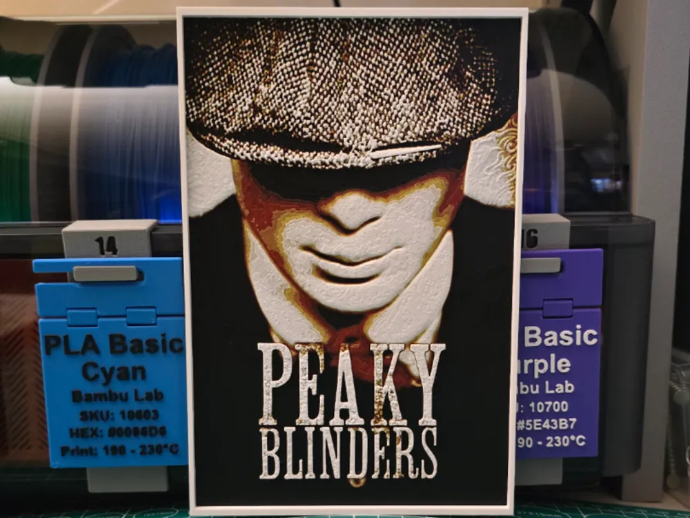 Peaky Blinders Poster - Hueforge Art by Lumpy3D - MakerWorld