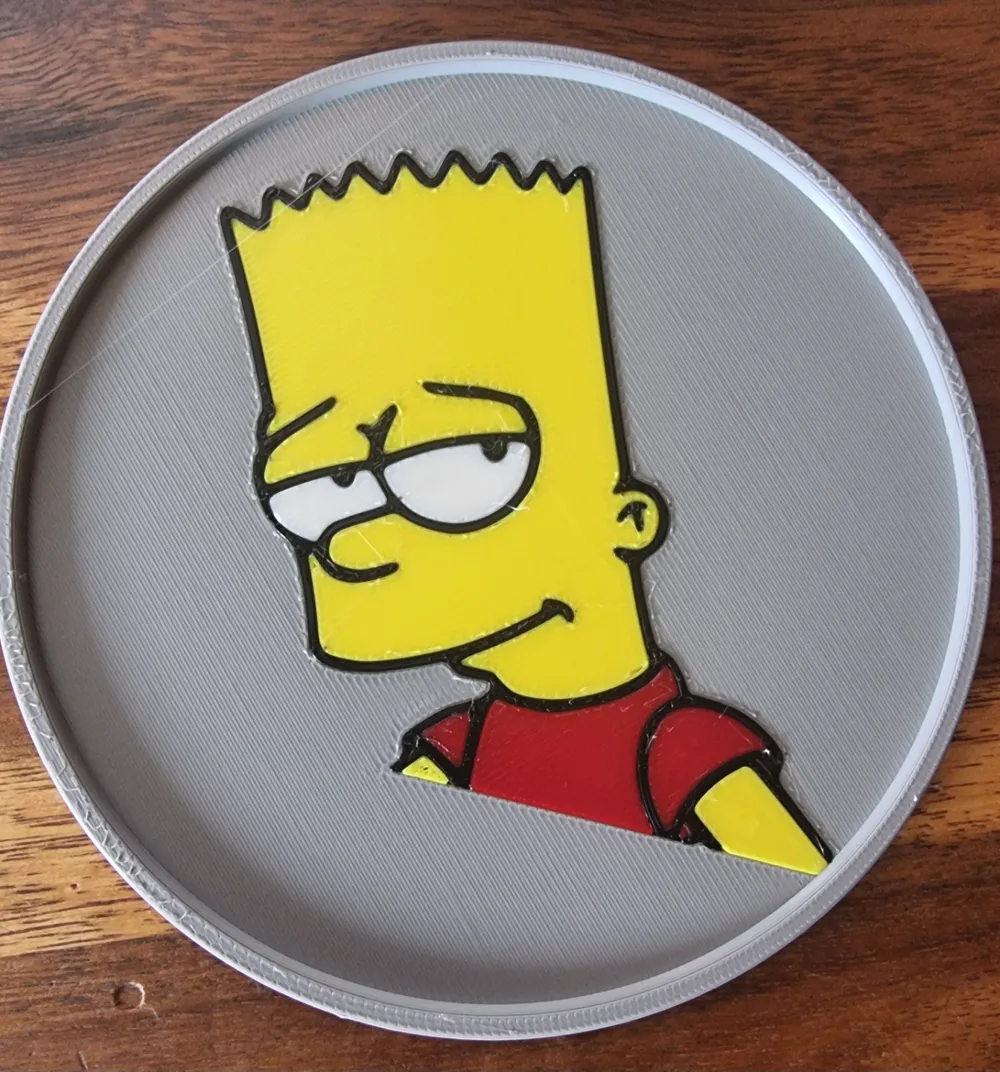 Bart Simpson Drinks Coaster by fillodonnell - MakerWorld