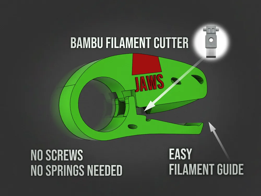 Jaws - Bambu filament cutter by FlorinV MakerWorld: Download Free 3D Models