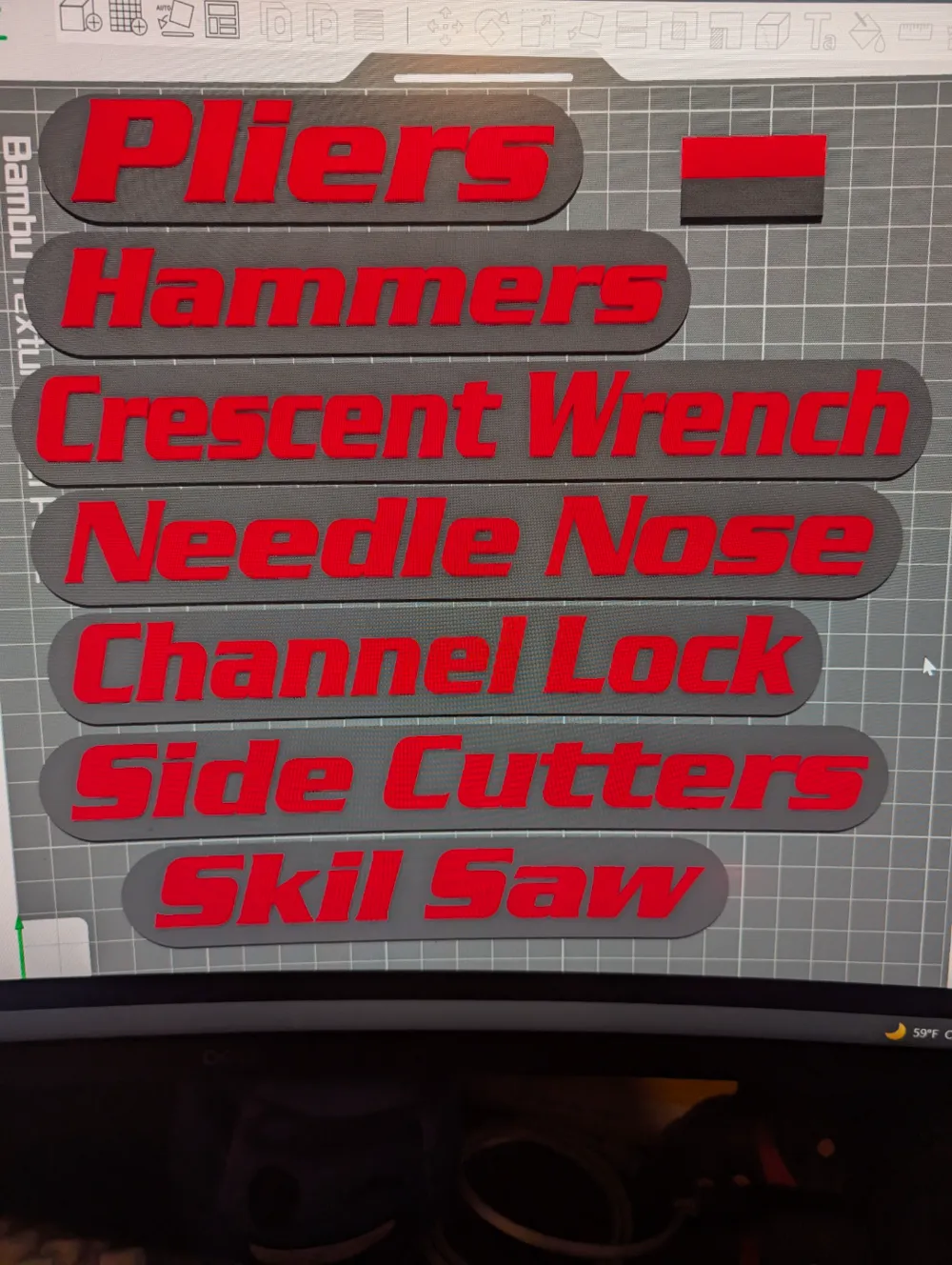 Snap on font style labels, tool box labels by Mel P MakerWorld ...