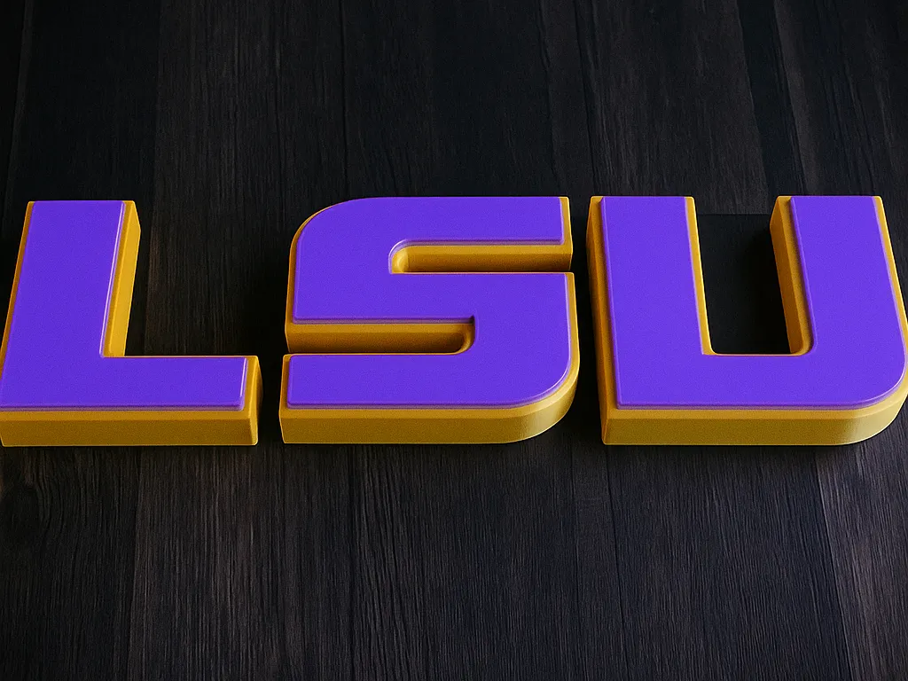 LSU 3D Letter Set – Large Wall & Shelf Decor - Free 3D Print Model ...