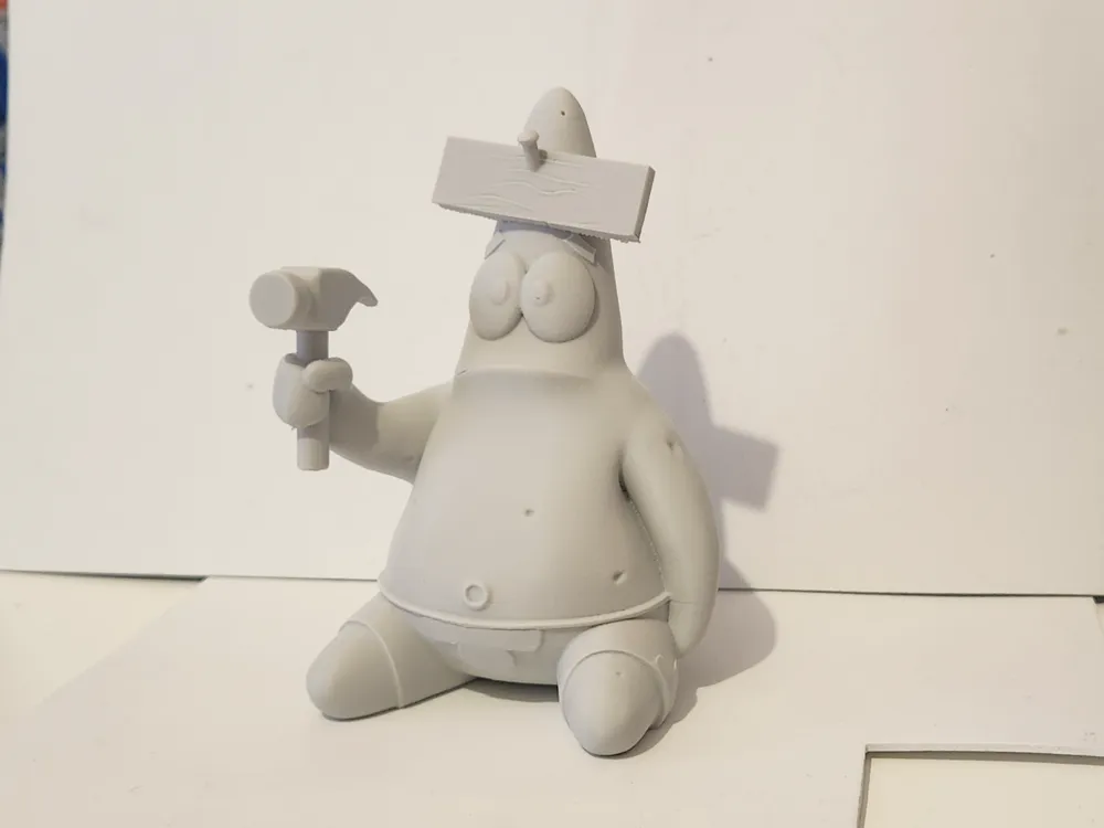 Meme de Patricio Estrella con martillo - Modelo de impresión 3D ...