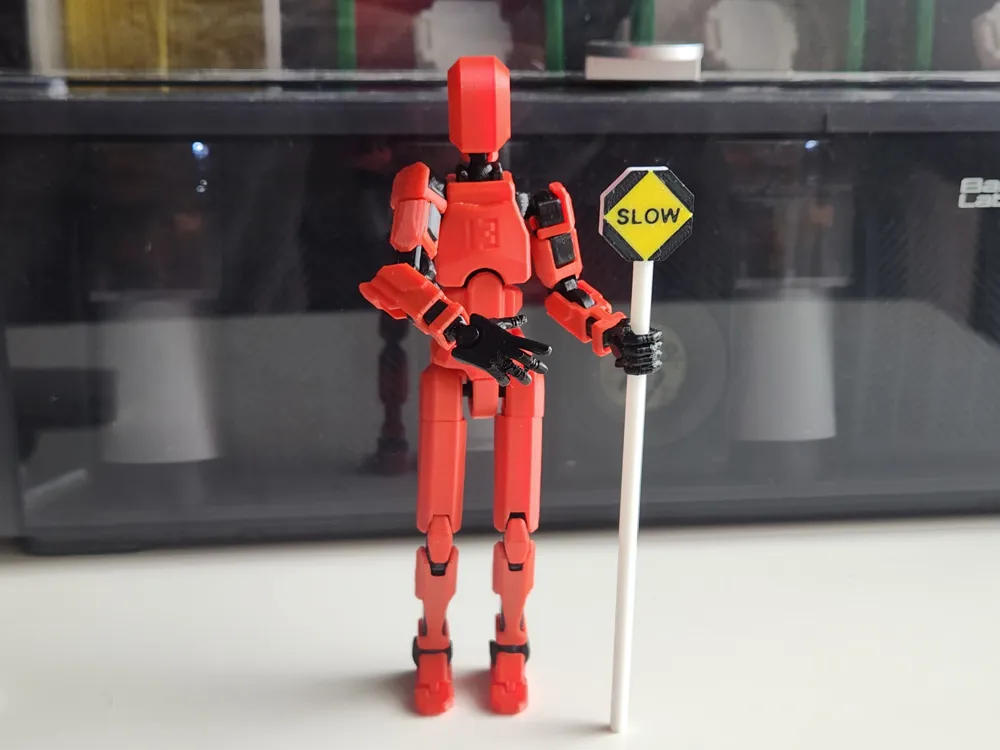 Dummy 13 Stop Slow Sign by Snicklefritz - MakerWorld