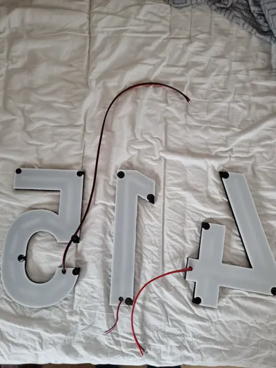 LED House Numbers - V1 (19cm, 24cm, and 29cm) by Reigar MakerWorld ...