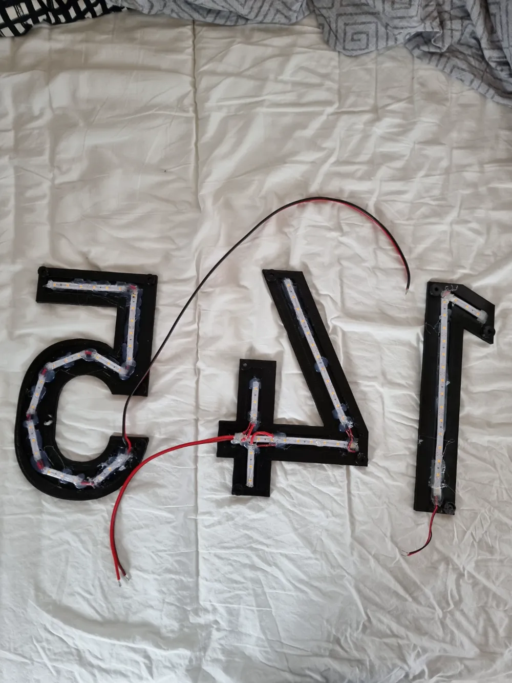 LED House Numbers - V1 (19cm, 24cm, and 29cm) - Free 3D Print Model ...