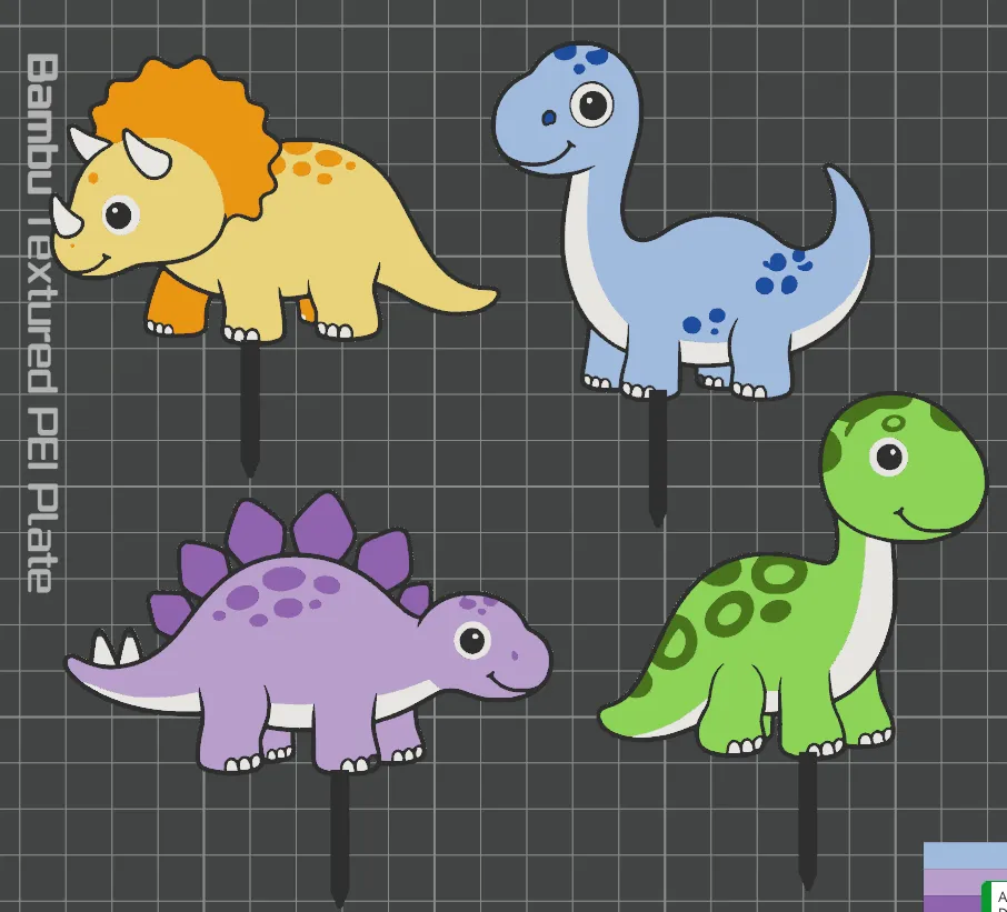 Cute dinosaur for decoration - Free 3D Print Model - MakerWorld