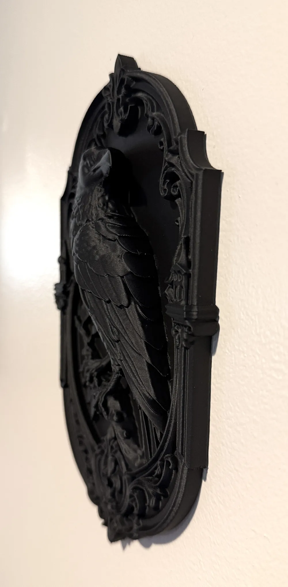 Gothic Raven Wall Plaque - Free 3D Print Model - MakerWorld
