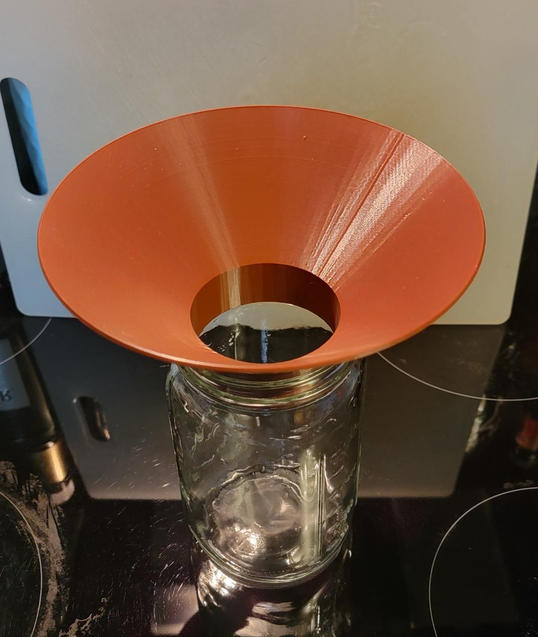 Wide Mouth Mason Jar Fill Funnel - Free 3D Print Model - MakerWorld