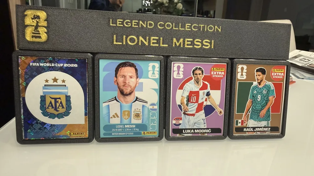 Messi World Cup Legend Sticker Collection Holder - Free 3D Print Model ...
