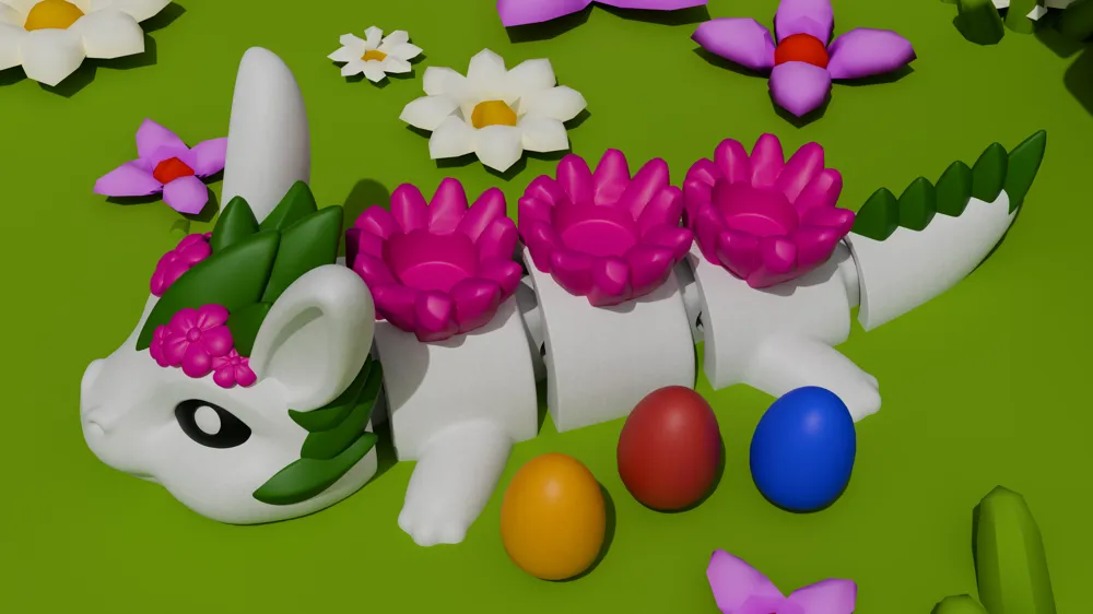Easter Dragon Flexi - Articulated Figure by Biocraftlab MakerWorld ...