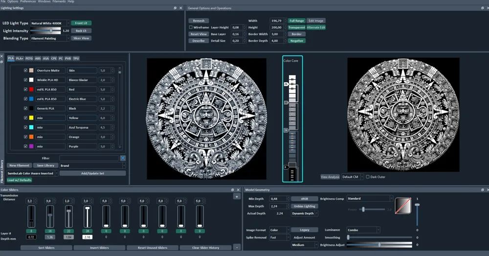 Hueforge Aztec Medallion - Free 3D Print Model - MakerWorld