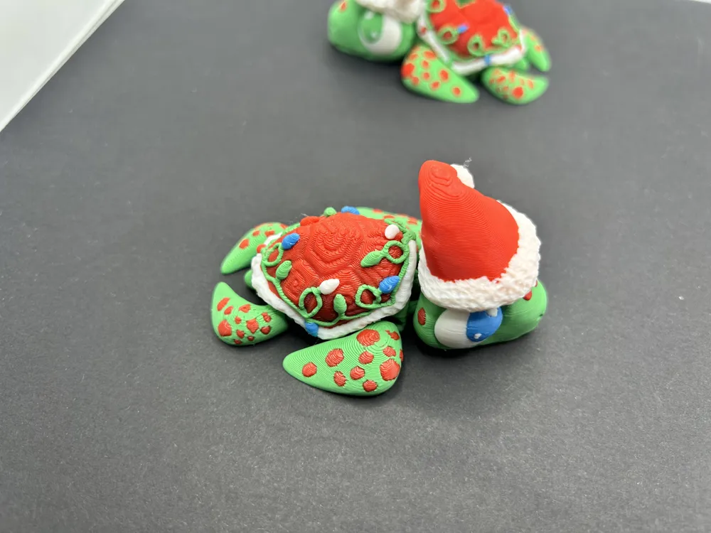 Articulated Christmas Sea Turtle - Free 3D Print Model - MakerWorld