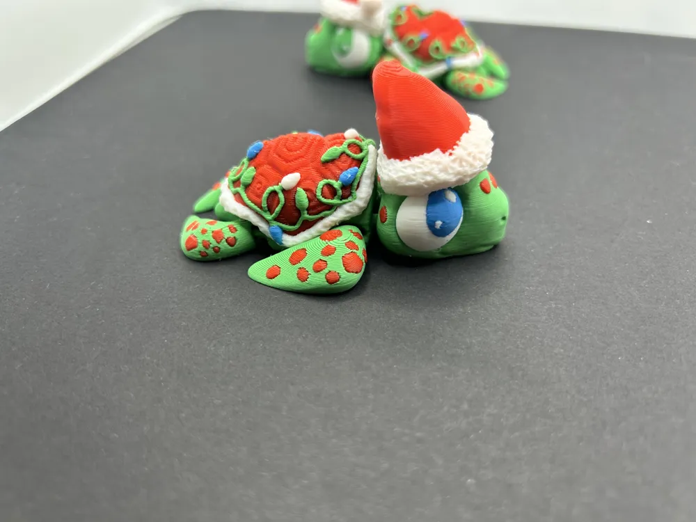 Articulated Christmas Sea Turtle - Free 3D Print Model - MakerWorld