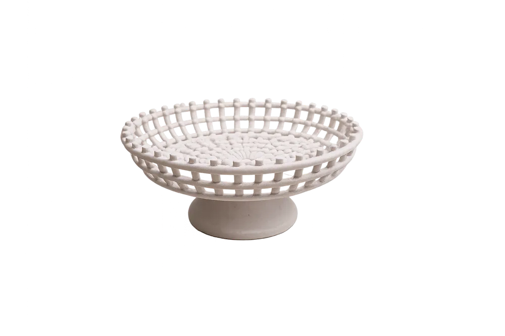 Decorative Footed Bowl / Fruit Bowl in Woven Design - Free 3D Print ...