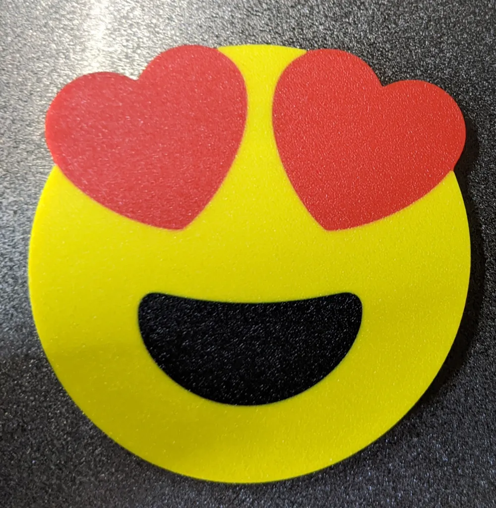 Heart Eyes Emoji Magnet/Coaster by madebyaadil - MakerWorld