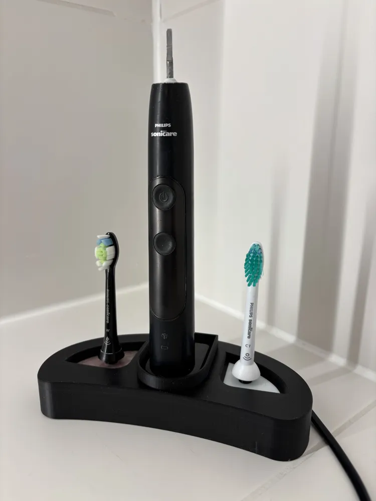 Philips Sonicare & Charger Stand (2 Brush Heads) - Free 3D Print Model ...